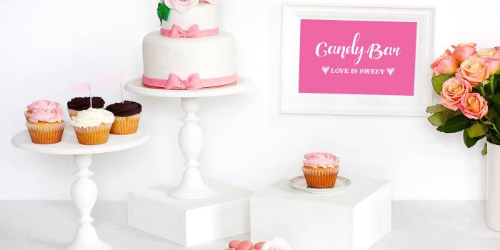 Candy Bar Schild ausdrucken | Kostenlose Vorlage