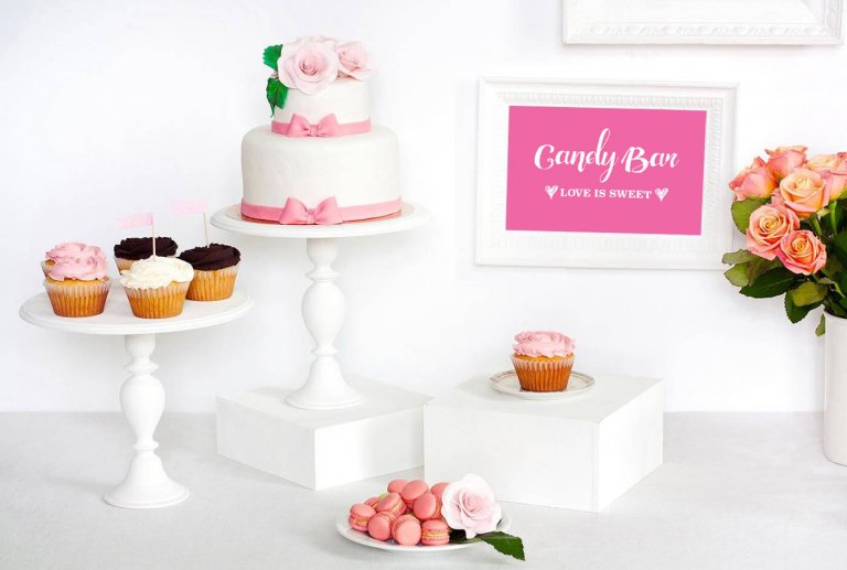 Candy Bar Schild ausdrucken | Kostenlose Vorlage