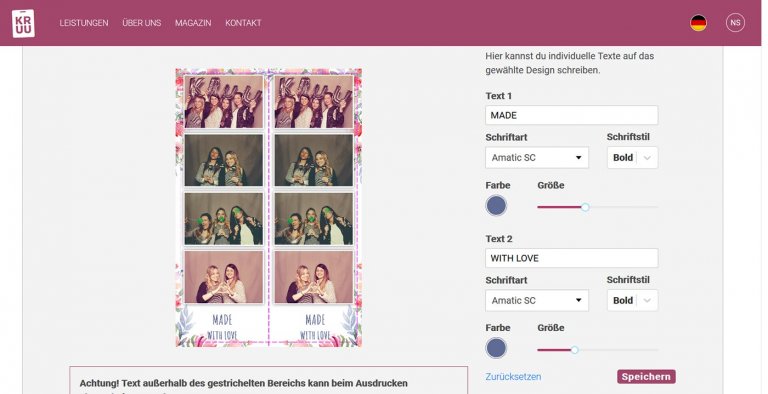 Für magische Momente – die KRUU Fotobox mit Sofort-Ausdruck