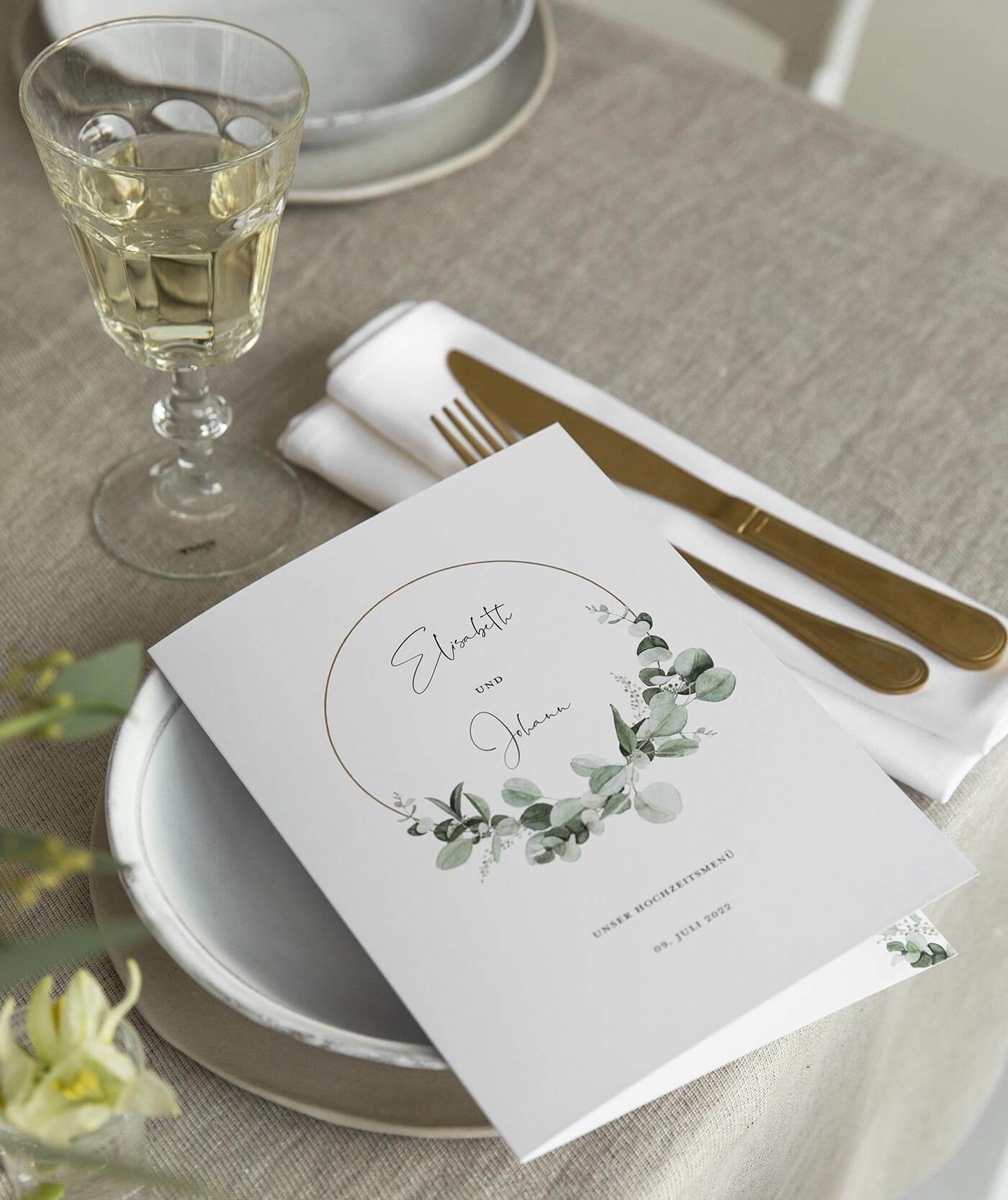 Faszinierend Menükarten Hochzeit Mal Anders Bilder