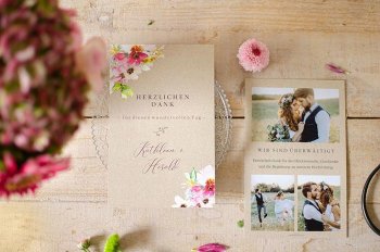 Dankeskarten Hochzeit | Große Übersicht mit Tipps zu Text & Gestaltung!
