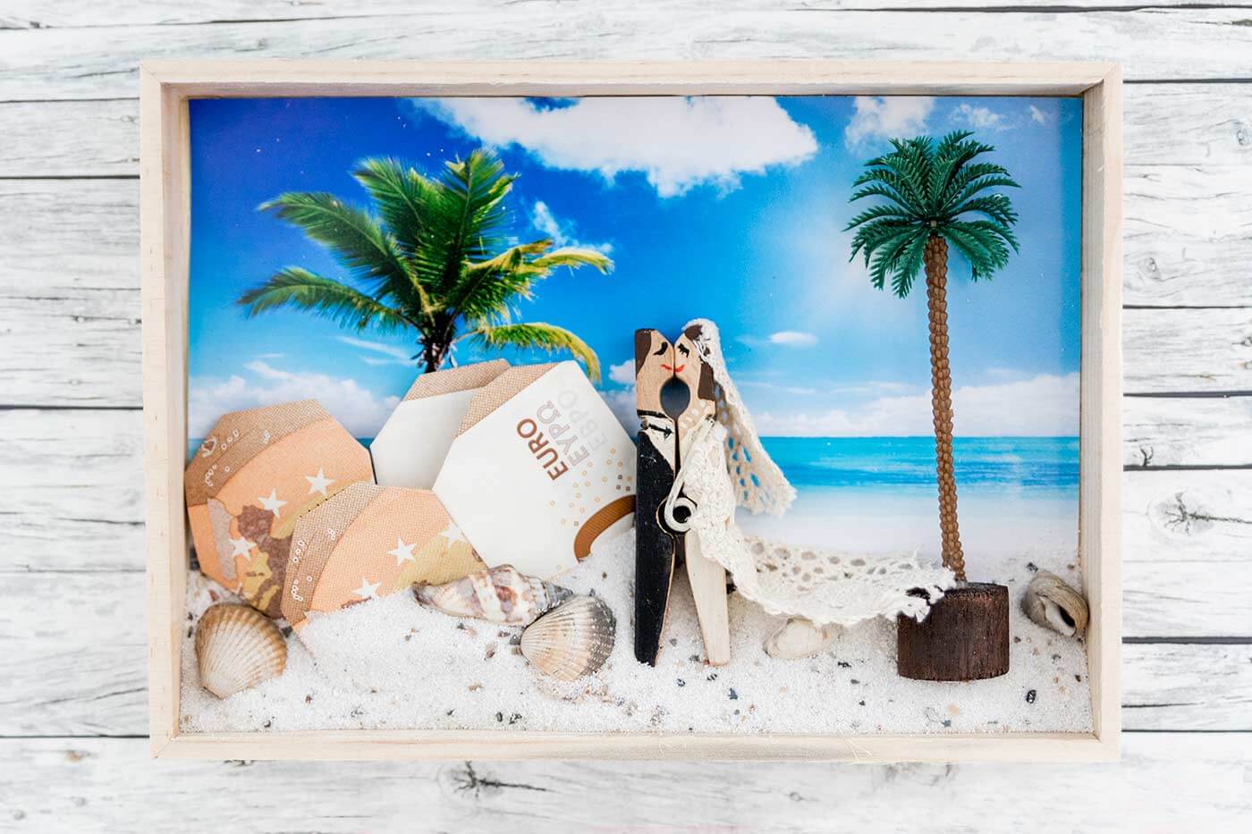 Geldgeschenk zur Hochzeit: Bilderrahmen mit Geld | ÜBERBLICK